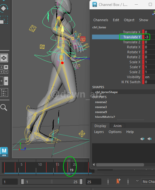 [Maya]Keyframe 02 - Walk Cycle